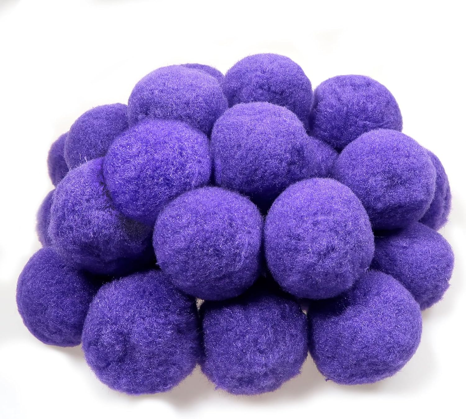 30Pcs Large Pom Poms 2 Inch Purple Craft Fuzzy Pompoms Balls for DIY ...
