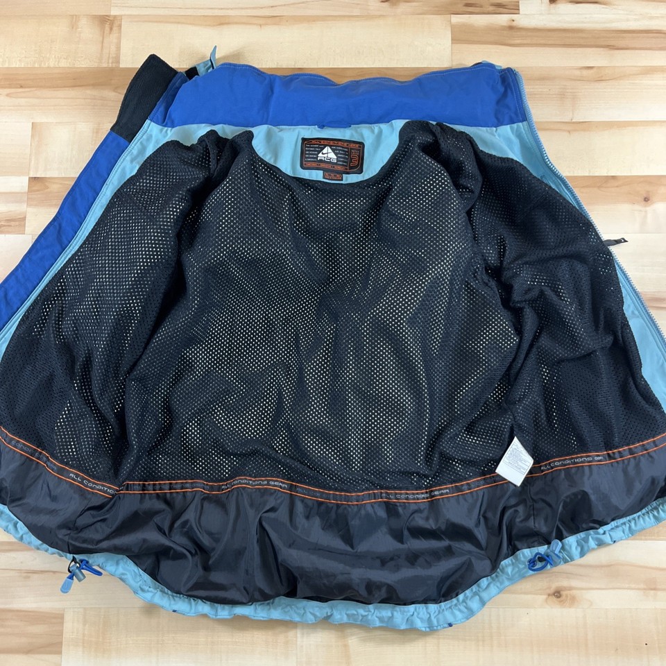 Vtg Nike ACG Outer Layer 3 Jacket Mens XL Sky Blue Snowboarding Ski ...