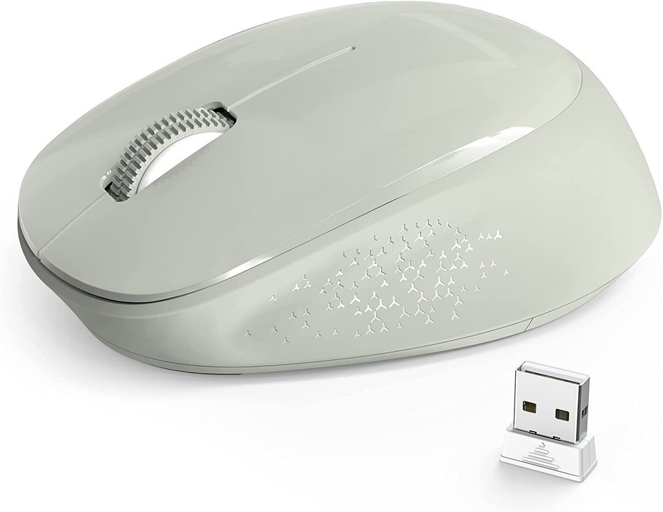 Portable Wireless Mouse, 2.4GHz Silent with USB Receiver, Optical USB ...