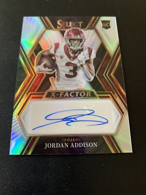 2023 Panini Select Draft Picks Jordan Addison X-Factor Silver Prizm ...