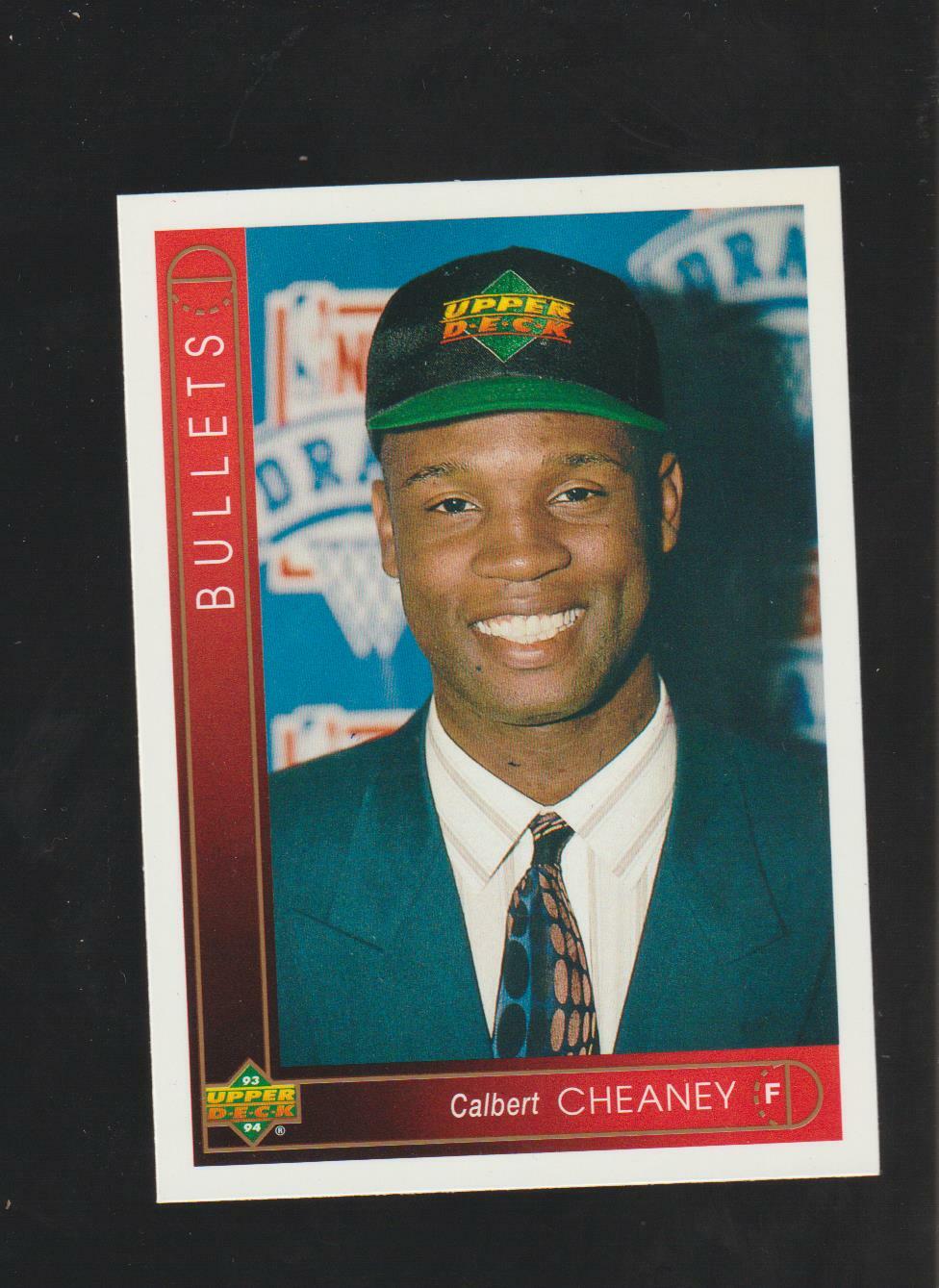 1993-94 Upper Deck #164 Calbert Cheaney rookie card, Indiana Hoosiers ...