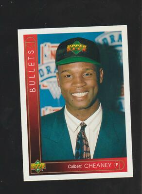 1993-94 Upper Deck #164 Calbert Cheaney rookie card, Indiana Hoosiers ...