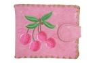 Lavishy Cherry Wallet | Faux Leather Cherries Embroidered Medium Bi ...