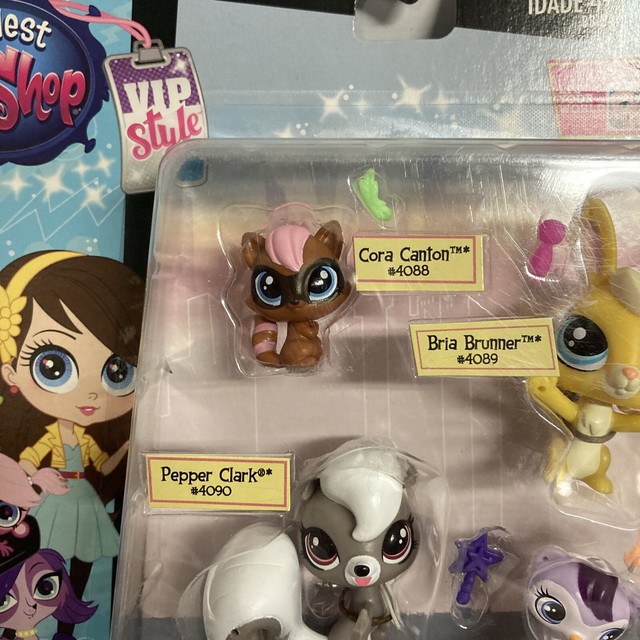 Littlest Pet Shop LPS VIP Friends 4088 Cora 4089 Bria 4090 Pepper 4091 ...
