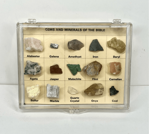 VTG Gems & Minerals of the Bible Specimen Collection in Case Gift Shop ...