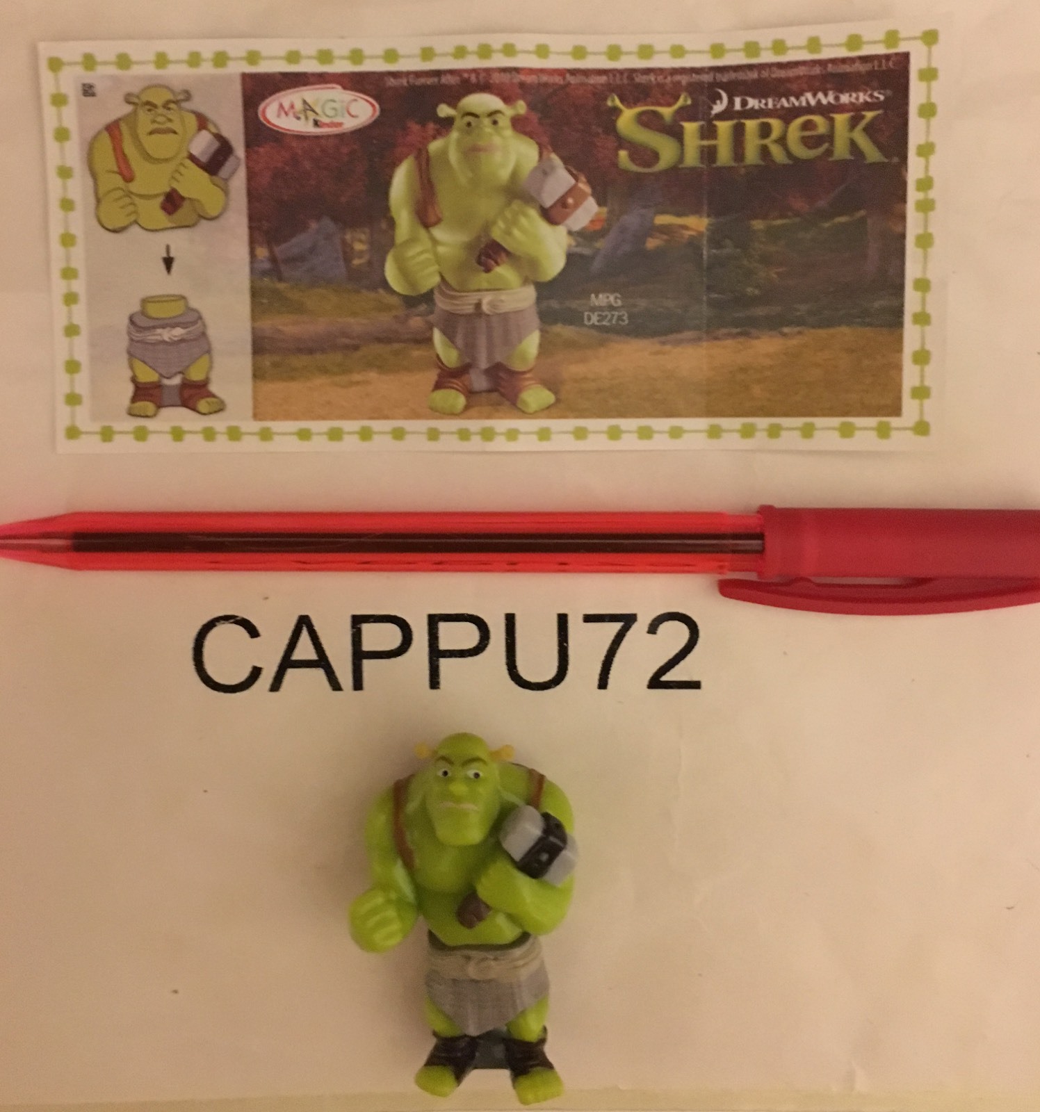 Shrek 2 -shrek Warrior + Paper DE273 Merendero 2010 | eBay