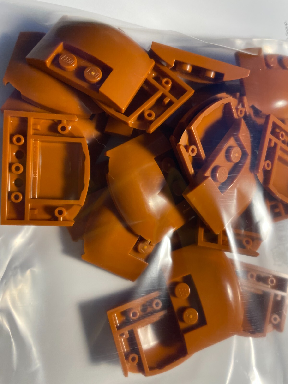 LEGO-NEW-#93604-DARK ORANGE-WEDGE TRIPLE CURVED -3 X 4 X 2/3 -10 PIECES ...