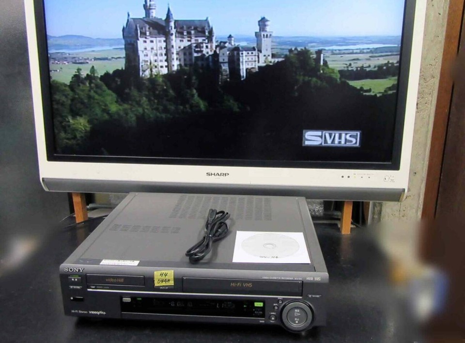 SONY WV-H4 Hi8 8mm VHS VCR W Video Deck Player Perfect operation Used ...