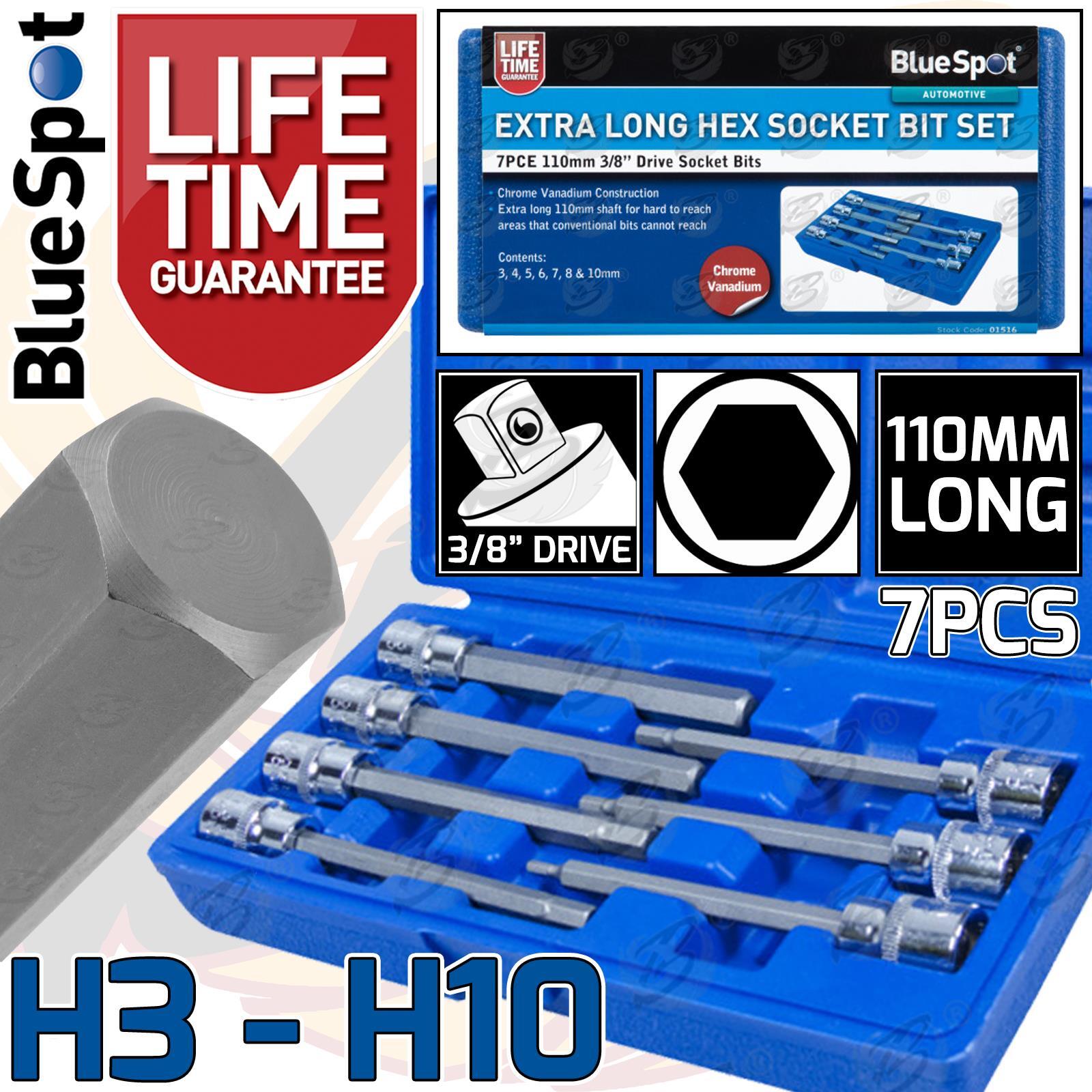 Extra Long HEX BIT Socket Set 3/8" Dr HEX Allen Keys H3 H4 H5 H6 H7 H8 ...