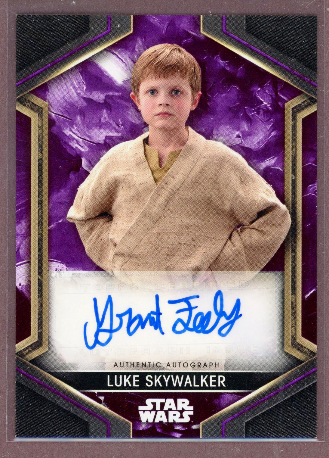 2023 Topps Star Wars Kenobi Auto Purple Grant Feely as Luke Skywalker ...