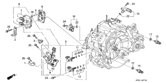 NEW OEM 28300-PX4-014 Solenoid Assembly, Lock-Up Honda Accord Acura CL ...