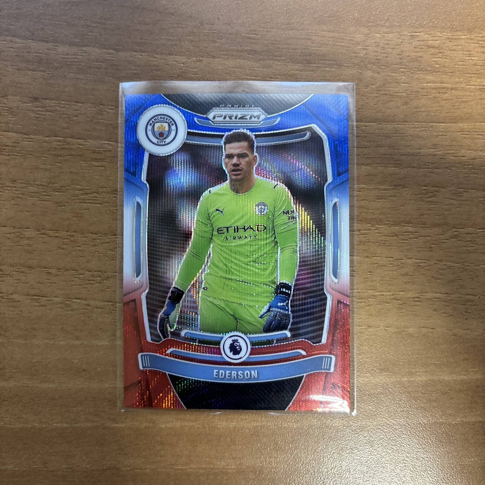 Ederson 2021-22 Panini Prizm EPL Man City Red White Blue Prizm Card #1 ...