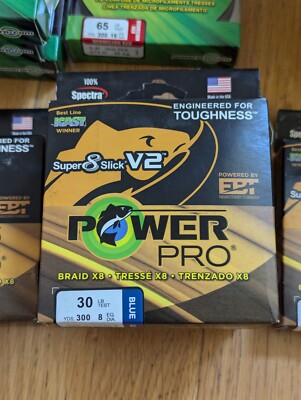Power Pro Super8Slick V2 30lb Blue Braided Line 300yds !!! | eBay