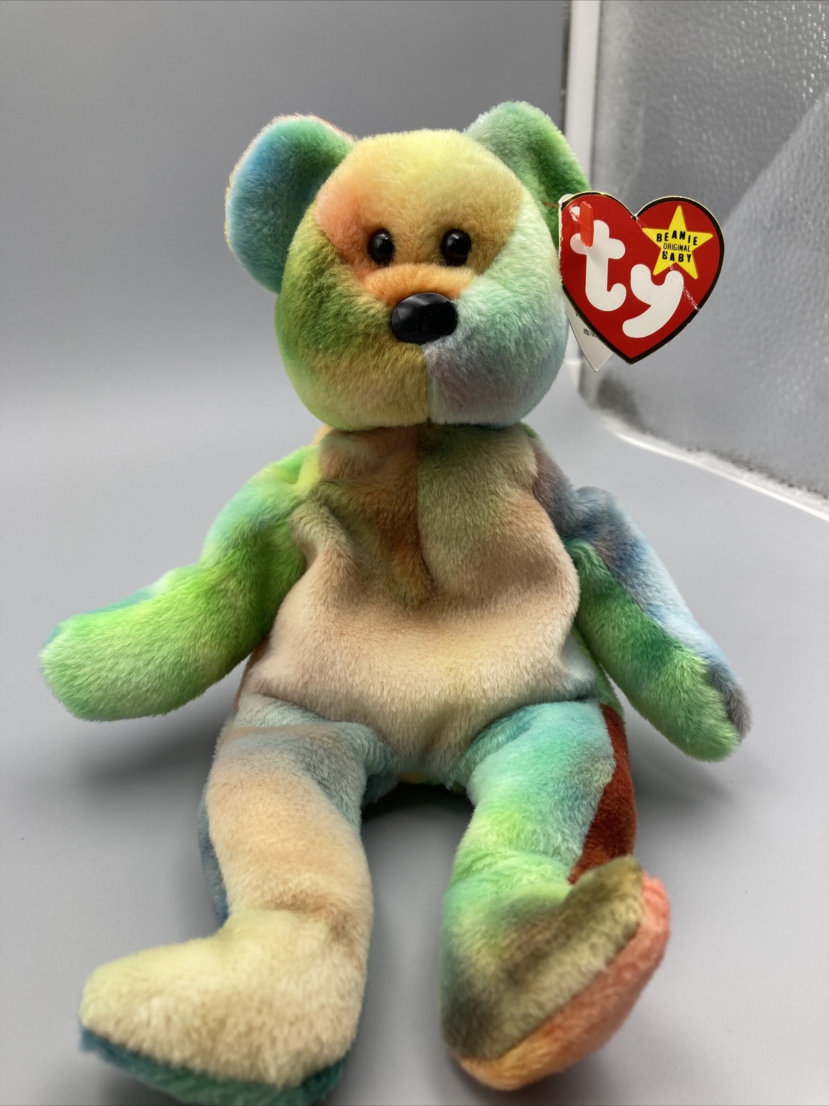 Rare Ty Beanie Baby Garcia The Bear 1993 1995 PVC 4051 Tag & Tush ...