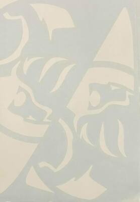 VF VE Commodore Ute (Vinyl Stickers) Lion Qtr window decals (WHITE ...