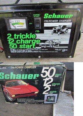 SCHAUER MODEL J512 2/12 amp BATTERY CHARGER w/50 amp JUMP START w/ BOX ...