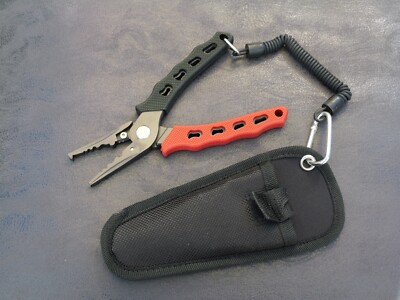 7” Pliers Aluminum Rubber Handle Sheath Coil Lanyard Line Cutters ...