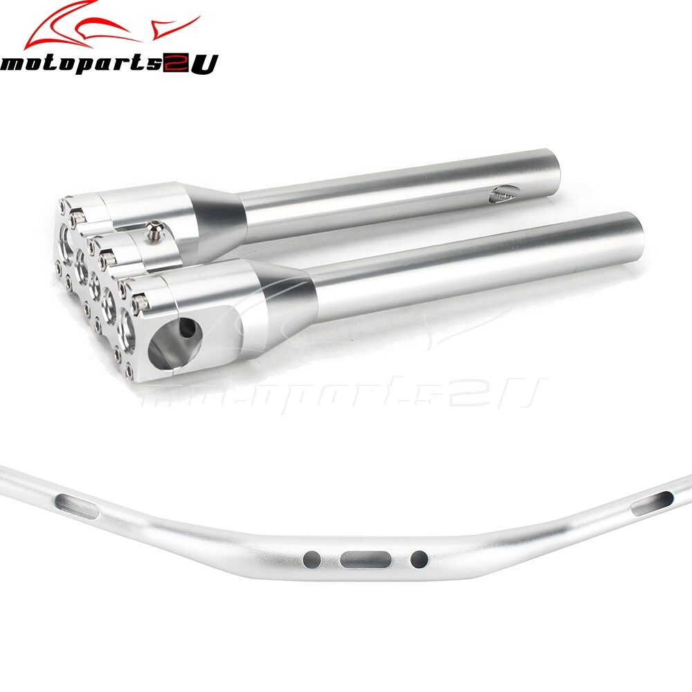 Universal 1-1/2" 38mm Motorcycle Handlebars Drag Bar 12'' Riser For ...