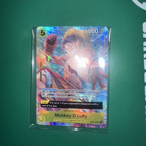 One Piece Monkey D. Luffy Alt Art Promo Card SR OP07-109 NM Sealed ...