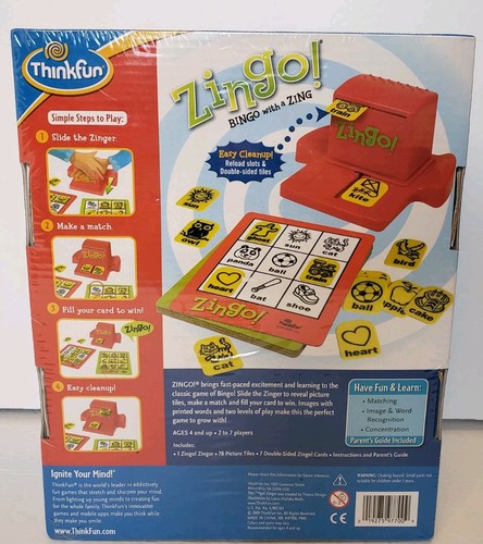 Zingo! Bingo with a Zing Kids & Family Board Game by Thinkfun NEW ...