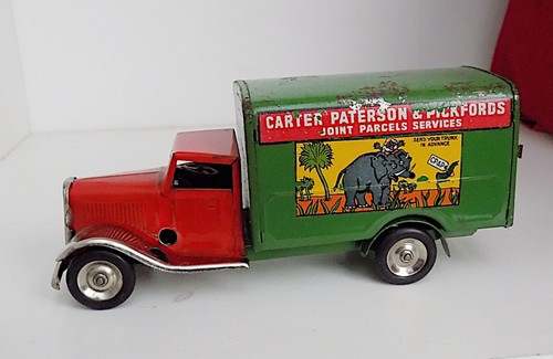 Vintage Tin Wind-Up 22M Carter Paterson & Pickfords Delivery Van, Tri ...