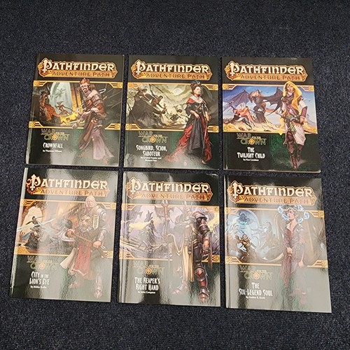 Pathfinder 1E Adventure Path War for the Crown Parts 1-6 Complete Set ...