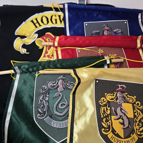Harry Potter House Banners Set | Hogwarts Flags | Embroidered 5 Banners ...