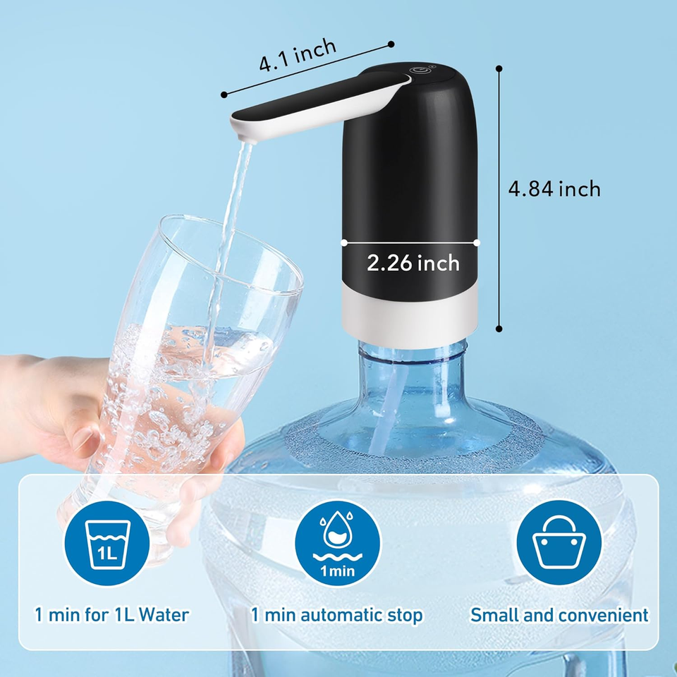 Electric Water Bottle Switch Pump Automatic Universal Dispenser 5 ...