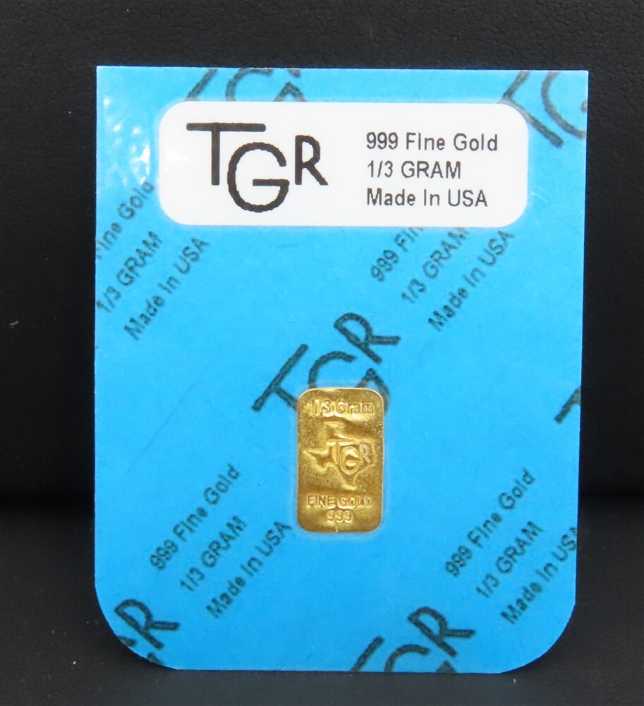 TGR 1/3 Gram 999 Fine Gold Made In USA | eBay