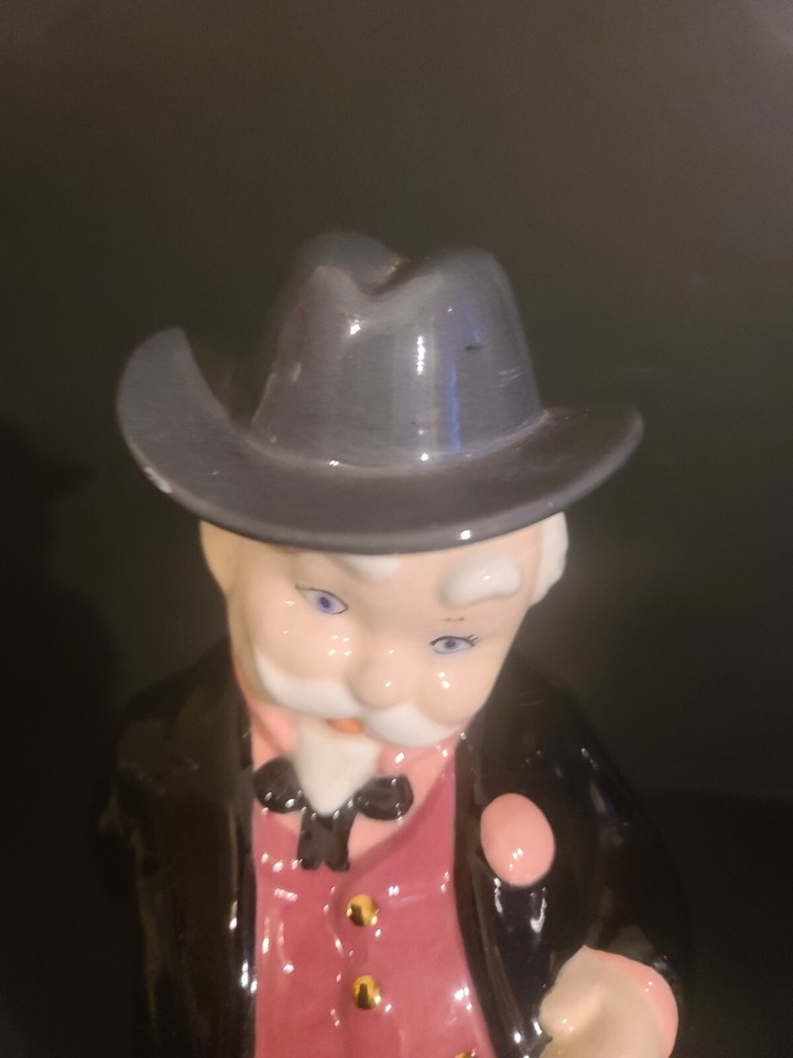 Southern GENTLEMAN Porcelain EMPTY Bourbon Decanter, Colonel Sanders ...