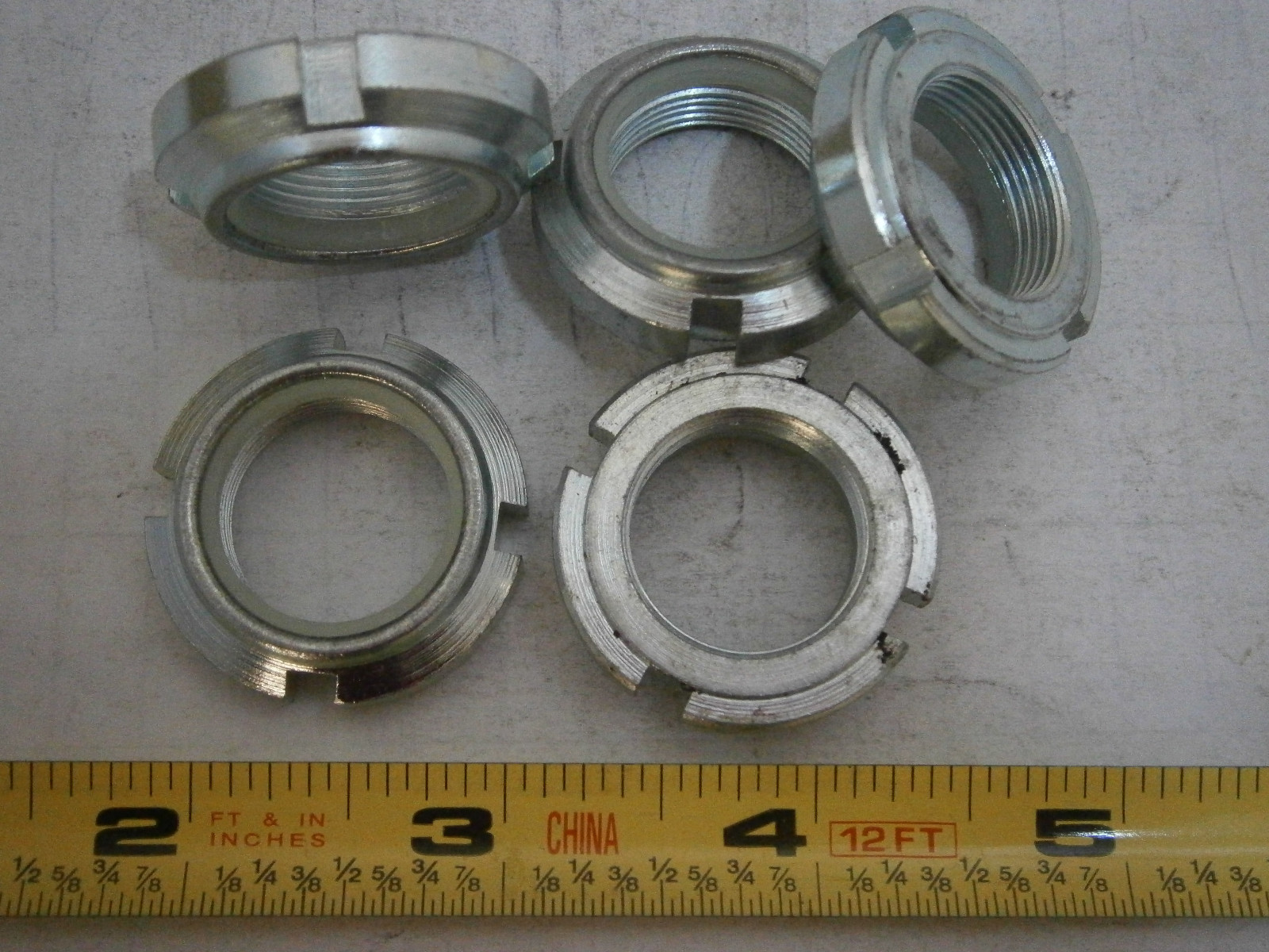 Elastic Stop Nuts M20 Round Notched BN1235 Steel Zinc Plated Lot of 5 ...