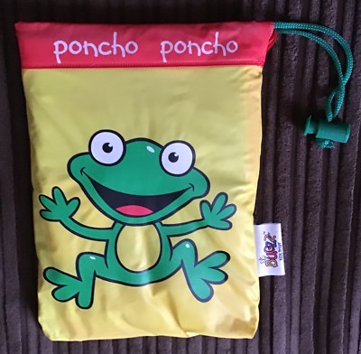 Bugzz Poncho Kids Childrens 3-6 Yrs Frog Design Yellow And Red New | eBay