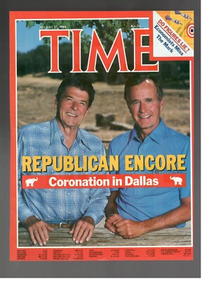 1984 Time George H.W.Bush Ronald Regan é Only The Cover Original Frame ...