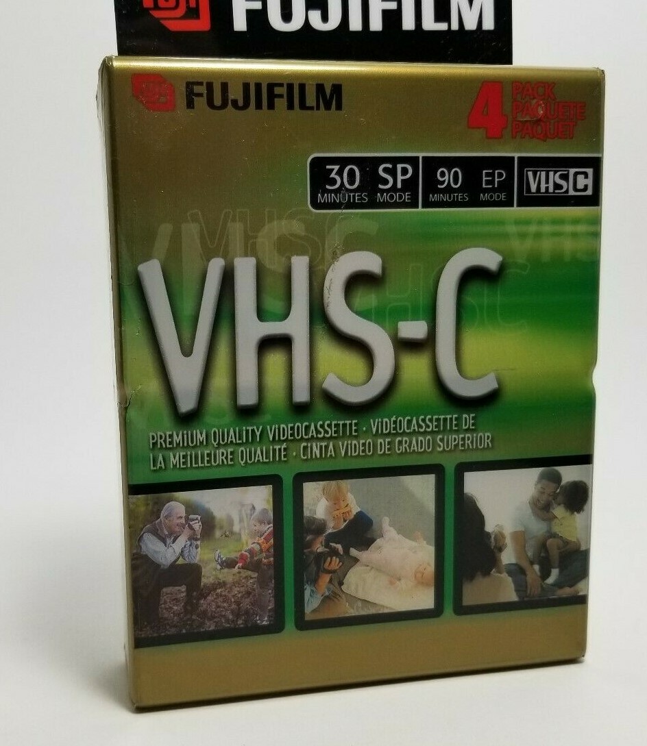 FujiFilm VHSC Video Cassette 4 pack 30vSP 90 EP TC30 New Sealed | eBay