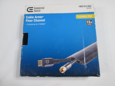 Commercial Electric Cable Armor Floor Channel 15 Feet NIB Black PVC | eBay