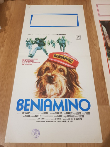 BENJI original italian SMALL poster 1974 Peter Breck Christopher ...