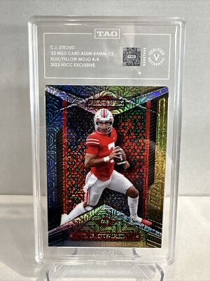 CJ Stroud🔥🔥🔥 2023 Wild Card Alumination 4/4 Rookie Blue/Yellow Mojo | eBay