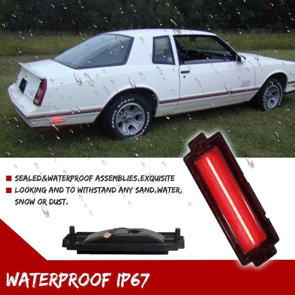 For 1981-1988 Chevy Monte Carlo SS Amber LED Front & Red Rear Side ...