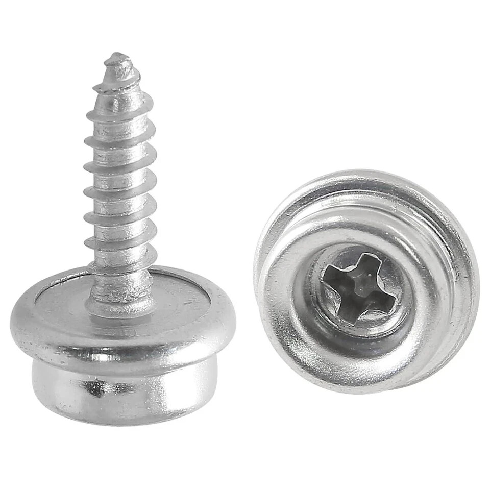 24Pcs 3/8 Inch Stainless Steel Screws Snaps | eBay