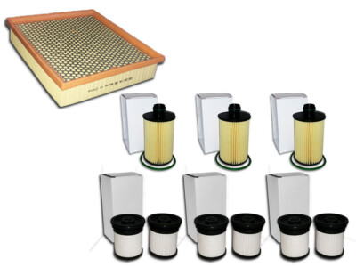 AIR, 3 OIL, & 3 FUEL FILTERS FOR 3.0L DIESEL -REPLACES 68229402AA ...