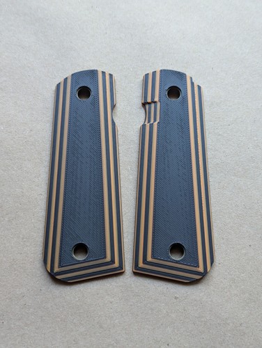 Government Colt 1911 Layered Bobtail Grips - Black & Orange - 3D ...