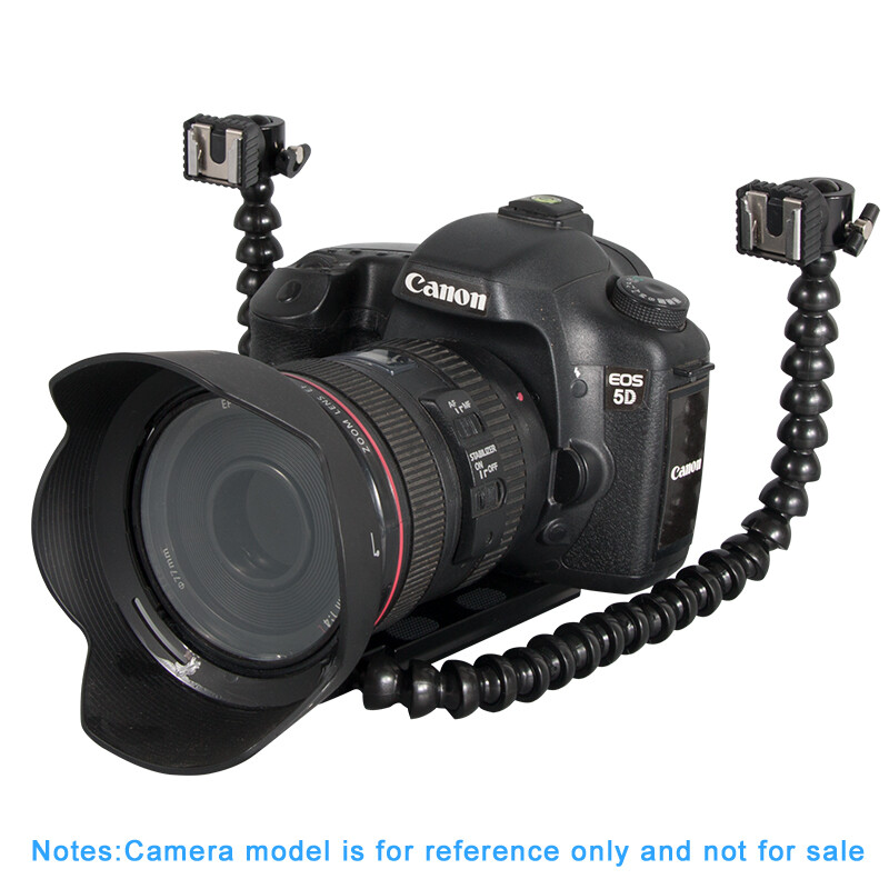 For Nikon Dual-arm Flexible Flash Bracket | Adjustable Mount Height ...