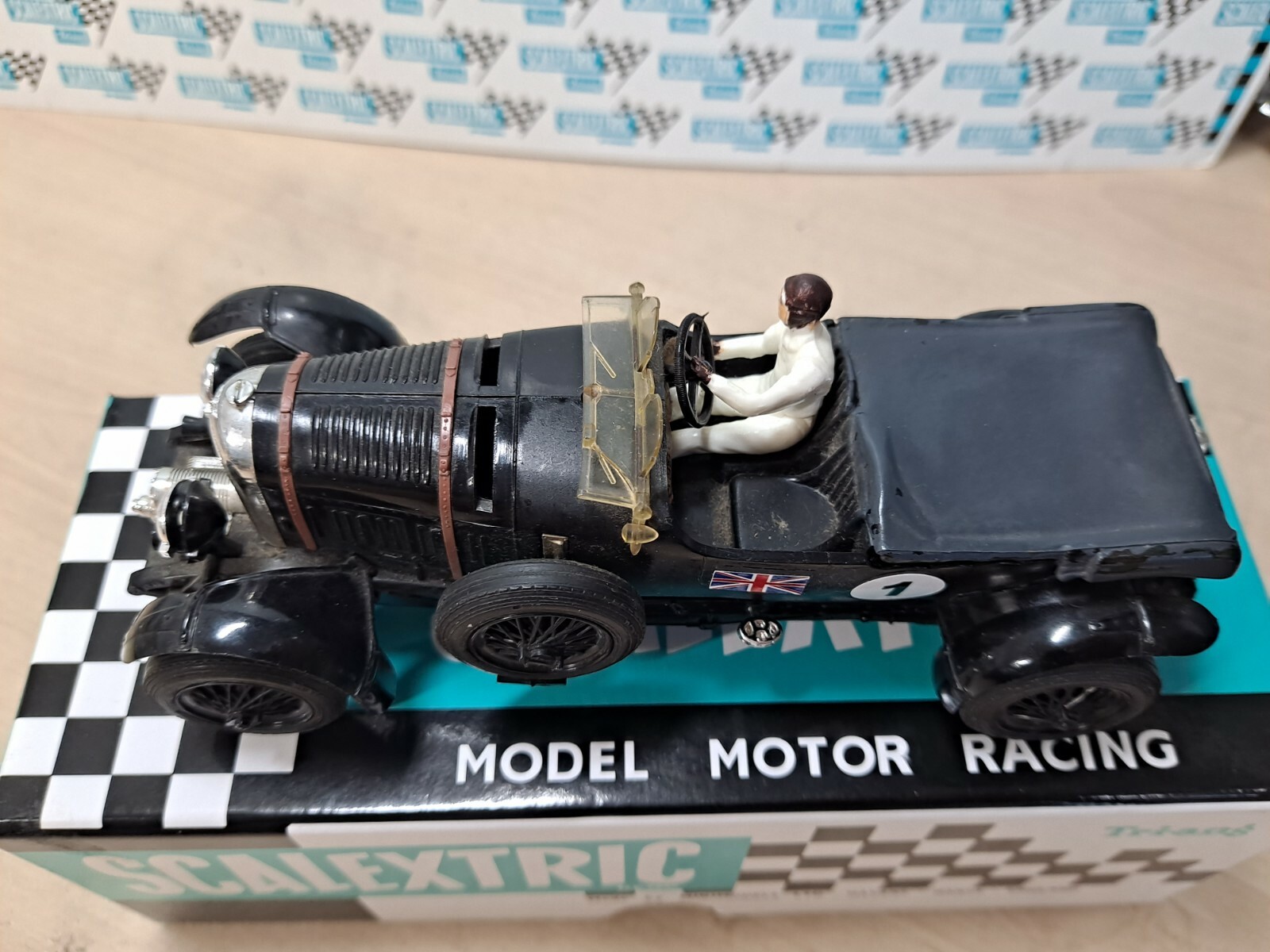 SCALEXTRIC C64 N01 BLACK BENTLEY COMPLETE IN CORRECT REPRO BOX ...