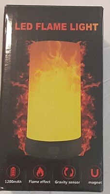 (LED Flame Effect Table Light) Simulated Fire Flicker Lamp, Magnetic | eBay