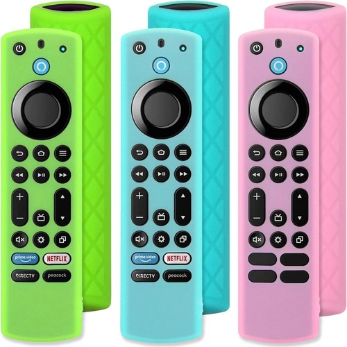 3 Pack Firestick Remote Cover, glow in the dark w Alexa Voice, 4K Max ...