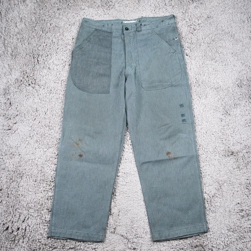 Vintage Swiss Work Chore Pants Men Size W37 L29 Blue Denim 1960s ...
