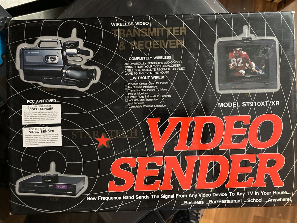 Video Sender. Transmitter/Receiver. Model ST910XT XR Wireless. For VHS ...