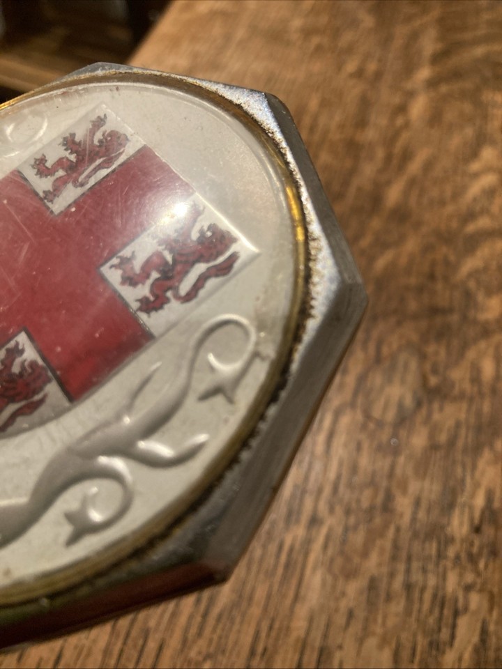 Vintage Chrome Car Automobile Car Badge DEAKIN family Crest George ...