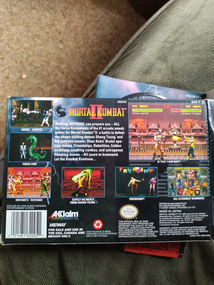 Super Nintendo Mortal Kombat II Game Super NES SNES | eBay