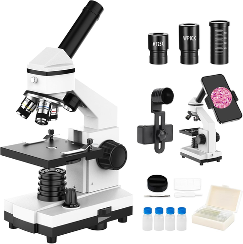 40X-2000X Monocular Microscope for Adults & Kids - Compound Microscopes ...